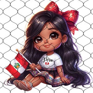 Cute Chibi Peruvian Baby Girl Png, 20 PNG, Proud Peruvian, Peruvian ...