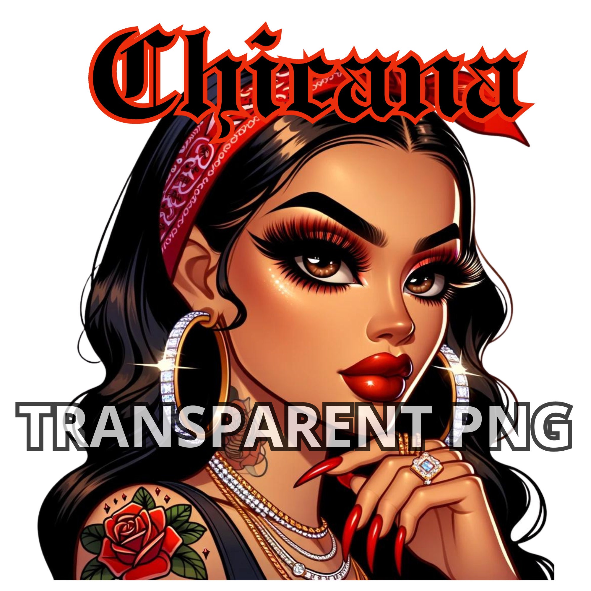 Chicana Clipart, TRANSPARENT PNG, Chicano Woman Png, Latina Woman Png ...