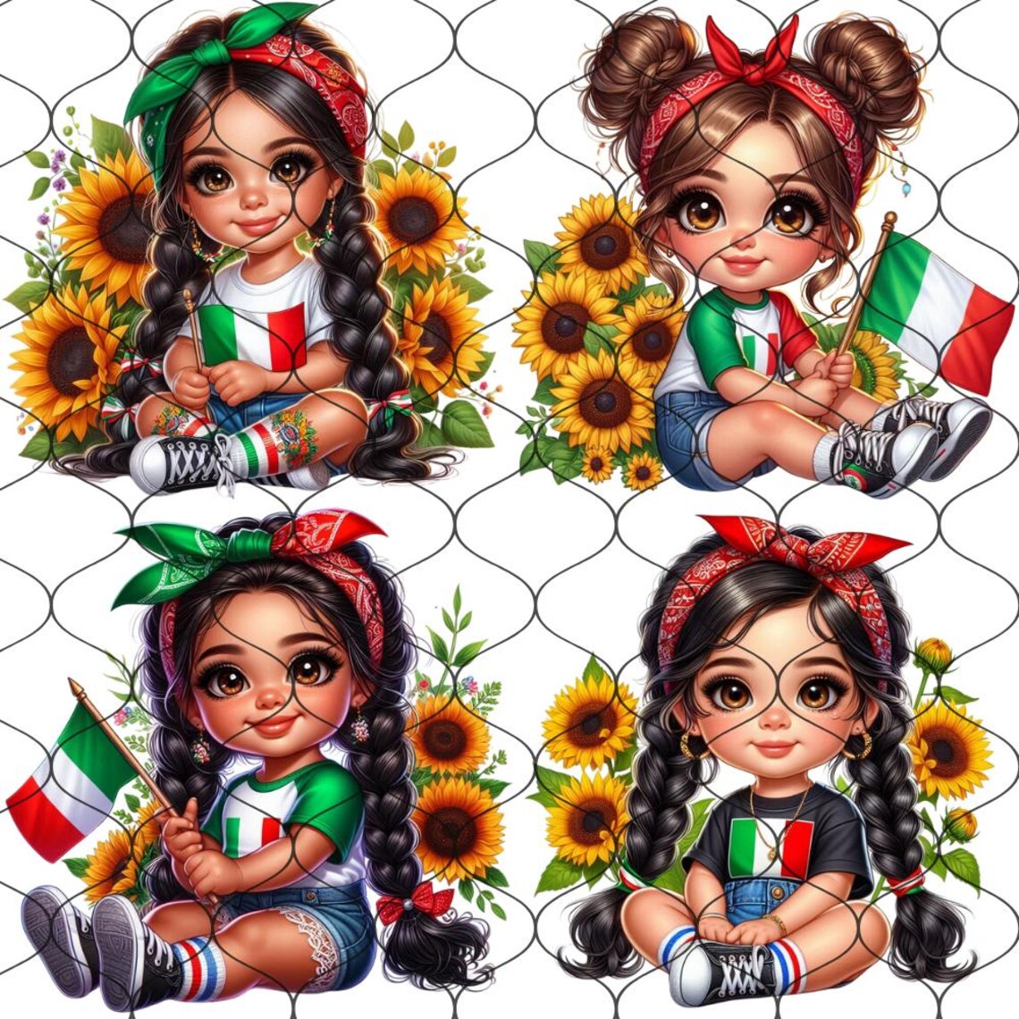 Chibi Cute Italian Baby Girl Png, 30 Png, Italy Png, Italy Flag Png ...