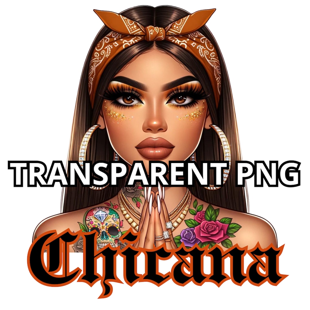 Chicana Clipart, TRANSPARENT PNG, Chicano Woman Png, Latina Woman Png ...