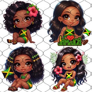 Chibi Cute Jamaican Baby Girl Png, 20 PNG, Jamaican Girl Clipart ...