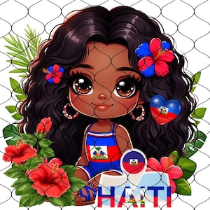 Chibi Cute Haitian Baby Girl Png,20 Png, Haitian Png, Haitian Baby Girl ...