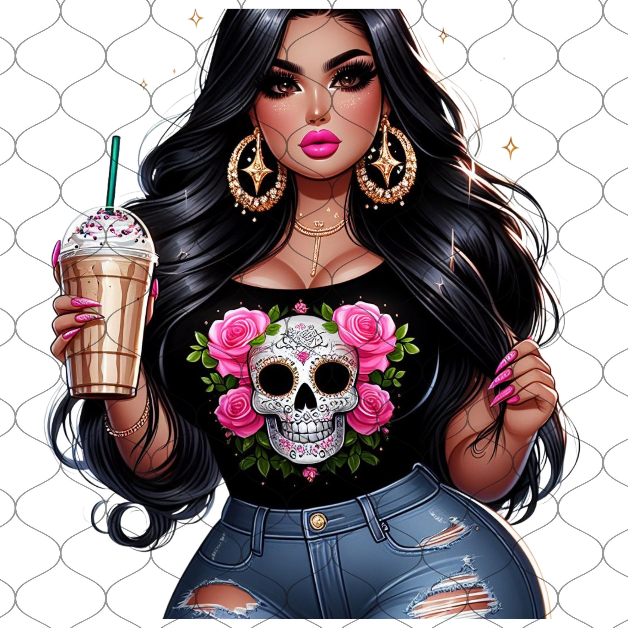 20 Gorgeous Curvy Latina Png, Chicana Clipart, Latina Clipart, Chicana ...