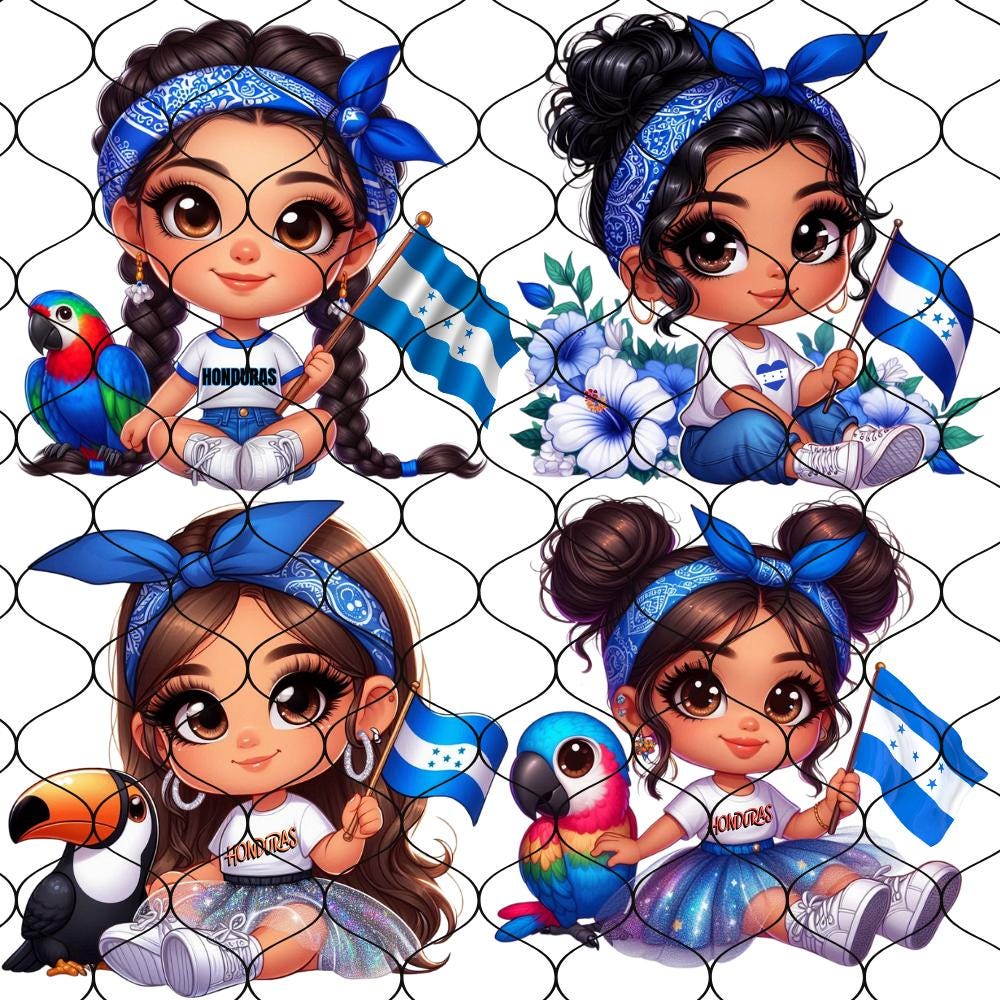 Chibi Super Cute Honduran Baby Girl Png, 20 Png, Honduras Girl Png ...