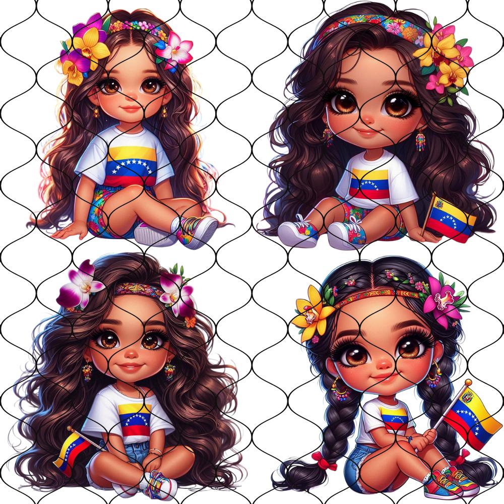 30 Chibi Cute Venezuelan Baby Girl Png, Venezuela Png, Venezolana Messy ...