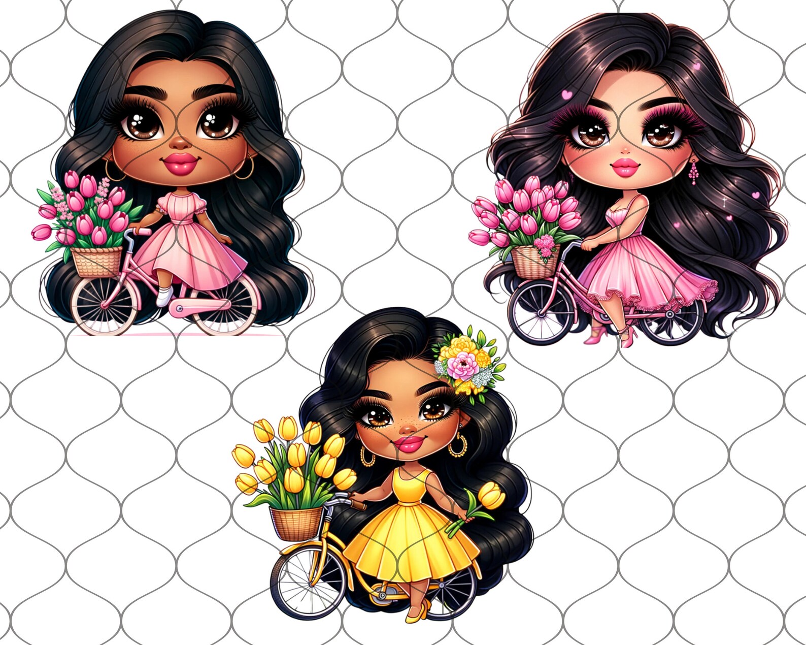 Chibi Spring Latina, 21 PNG, Chibi Hispanic Woman, Chibi Dolls Png ...