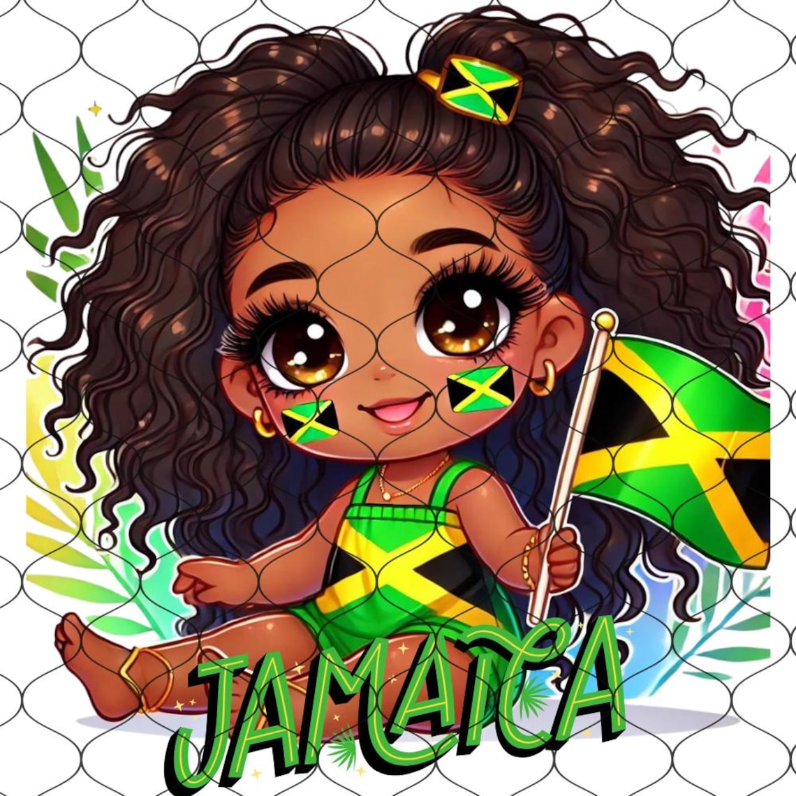Chibi Cute Jamaican Baby Girl Png, 20 PNG, Jamaican Girl Clipart ...