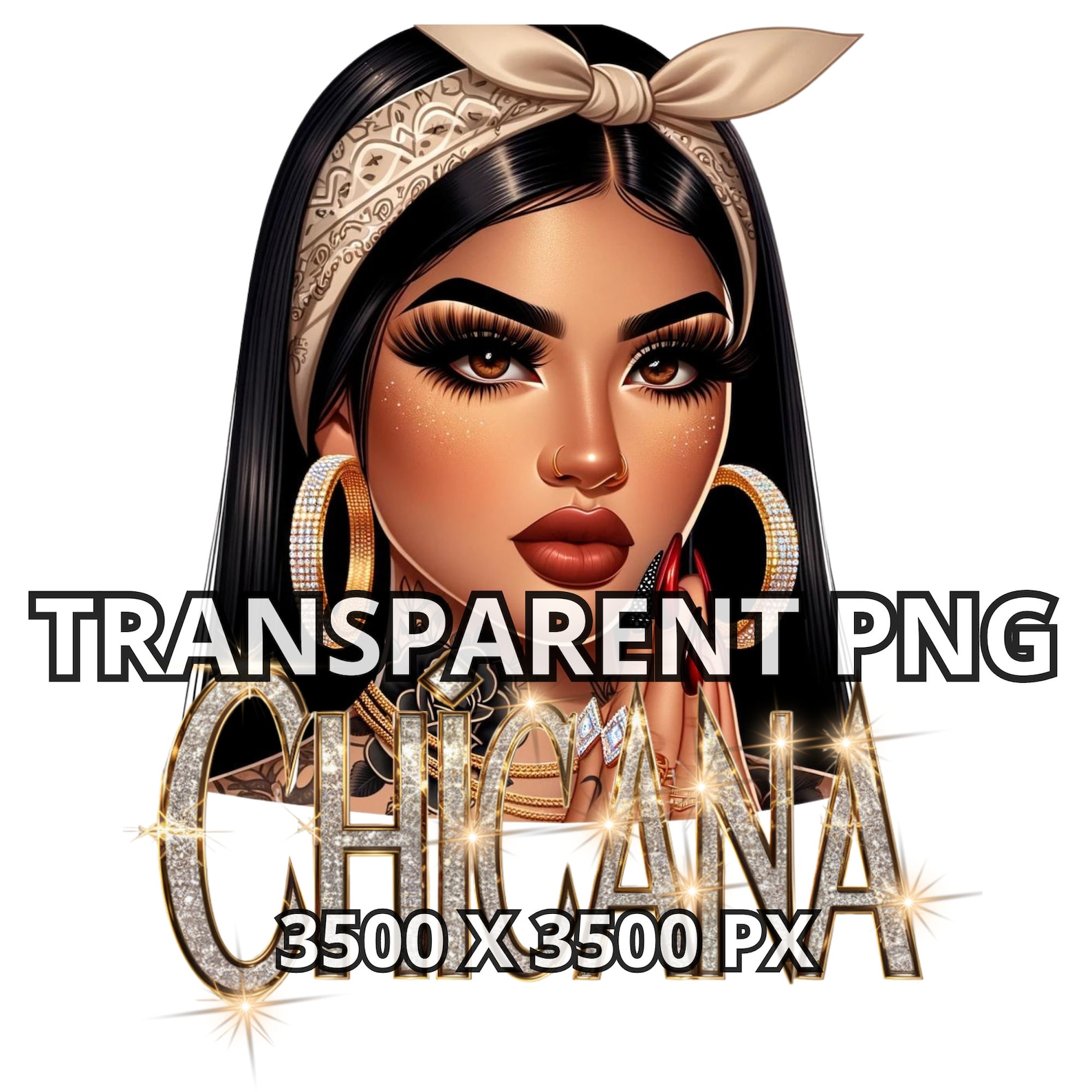 Chicana Clipart, TRANSPARENT PNG, Chicano Woman Png, Latina Woman Png ...