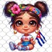 25 Chibi Super Cute Cuban Baby Girl Clipart, Cuban Baby Girl Png, Cuba ...