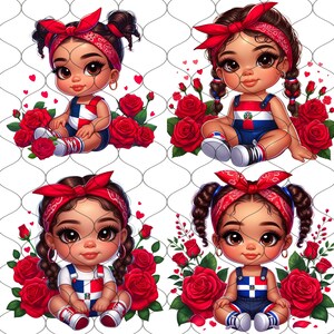 Chibi Cute Dominican Baby Girl Png, 15 Png, Dominican Republic, Chibi ...