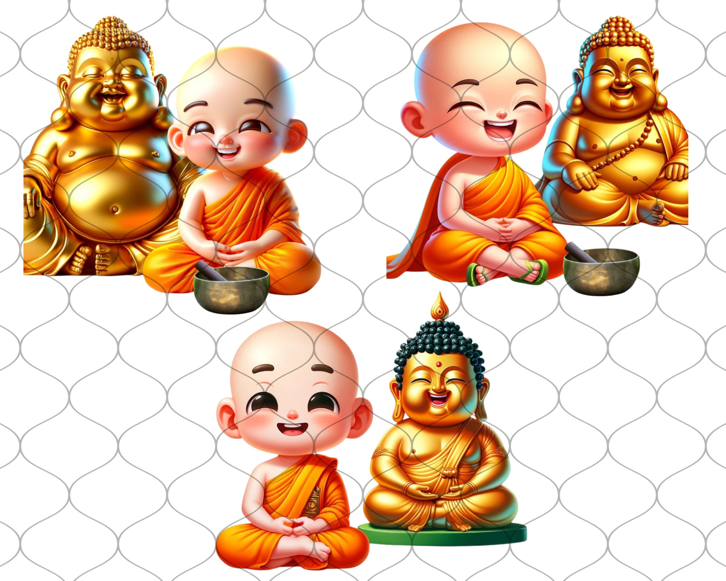 Chibi Cute Monk, 20 TRANSPARENT PNG, Monk Clipart, Buddha Png ...