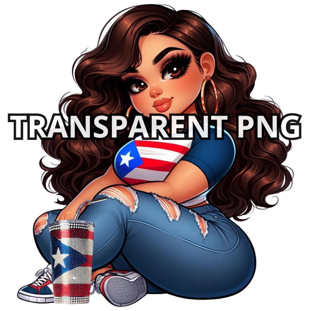 Curvy Boricua Png, Curvy Latina Png, Plus Size Puerto Rican Girl Png ...