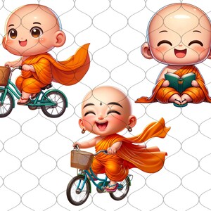 Chibi Cute Monk, 20 TRANSPARENT PNG, Monk Clipart, Buddha Png ...