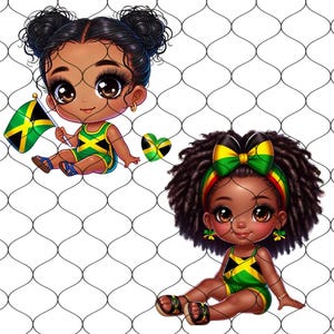 Chibi Cute Jamaican Baby Girl Png, 20 PNG, Jamaican Girl Clipart ...