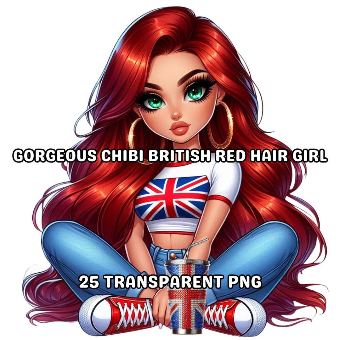 25 Gorgeous Chibi British Red Hair Girl Png, Chibi Girl Png, Chibi ...
