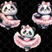 Cute Panda Ballerina, 22 PNG, Ballerina Clipart, Pink Ballerina Png ...