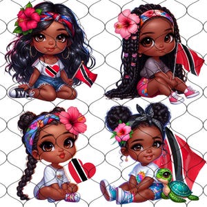 25 Chibi Cute Trinidad and Tobago Baby Girl Png, Trinidadian Girl Png ...