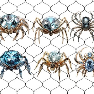 Diamond Spider, 30 PNG, Halloween Clipart, Spider Clipart, Halloween ...