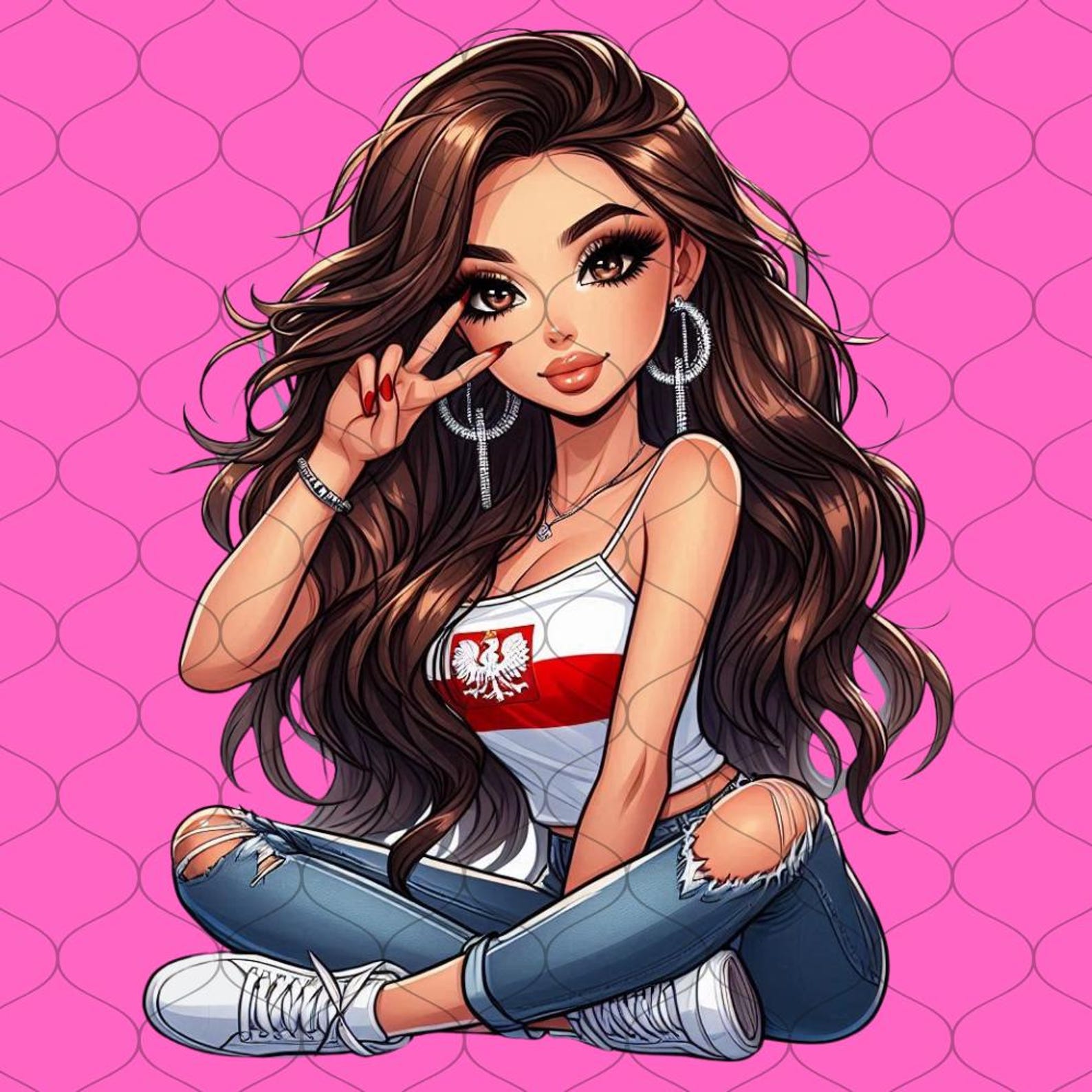 Gorgeous Polish Chibi Girl Png, TRANSPARENT PNG, Polish Girl Png ...