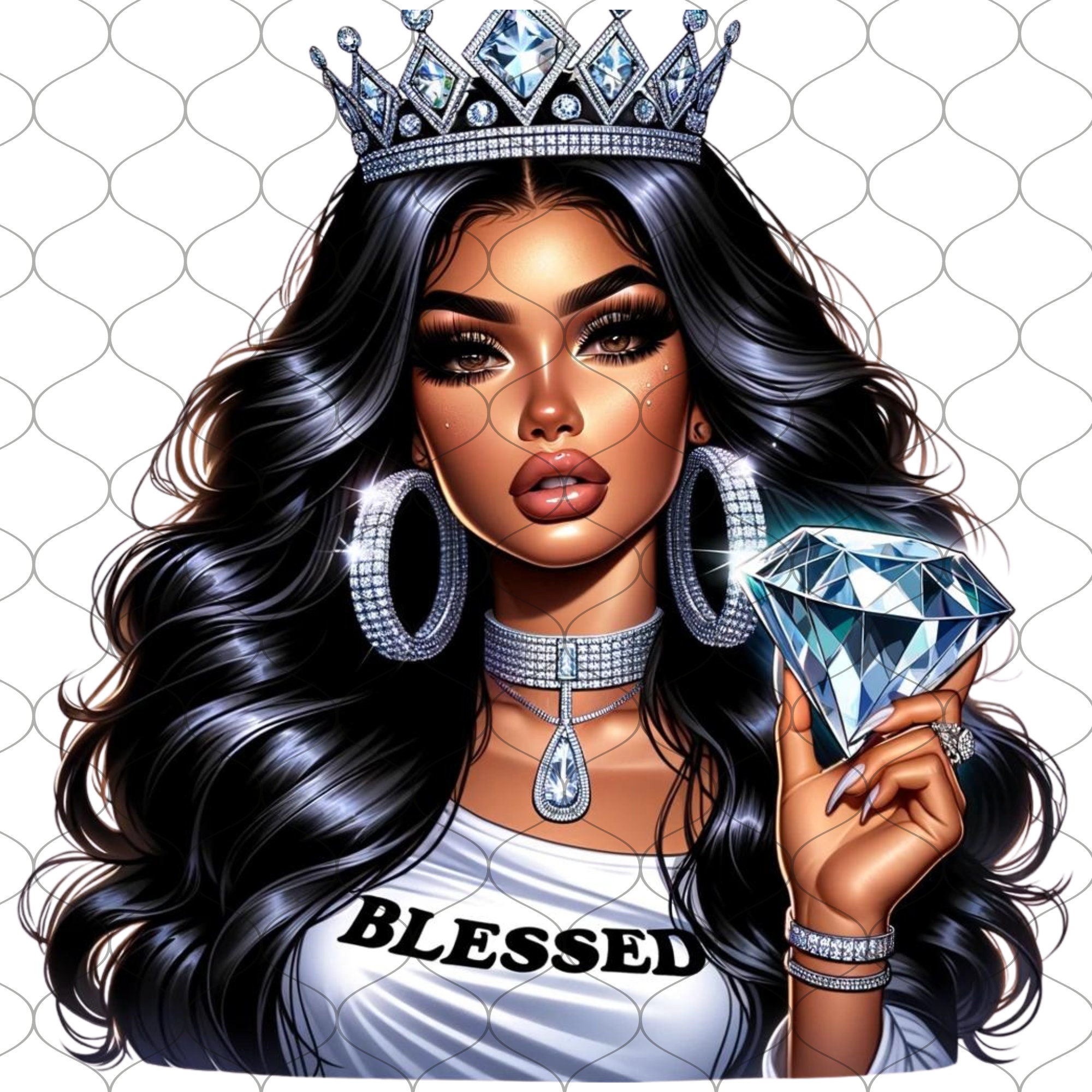 Blessed Queen Png, 15 TRANSPARENT PNG, Chicano Woman Png, Latina Woman ...