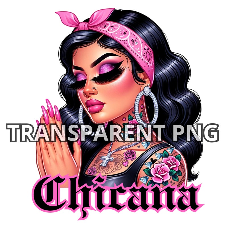 Chicana Clipart, TRANSPARENT PNG, Chicano Woman Png, Latina Woman Png ...