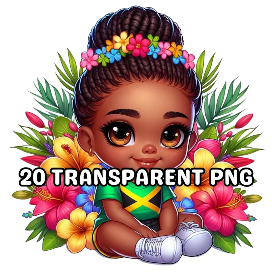 20 Chibi Cute Jamaican Baby Girl Png, Jamaica Png, Jamaica Clipart ...