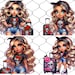 Chibi Travel Blonde Chicana, 30 PNG, Chicana Png, Travel Girl Clipart ...