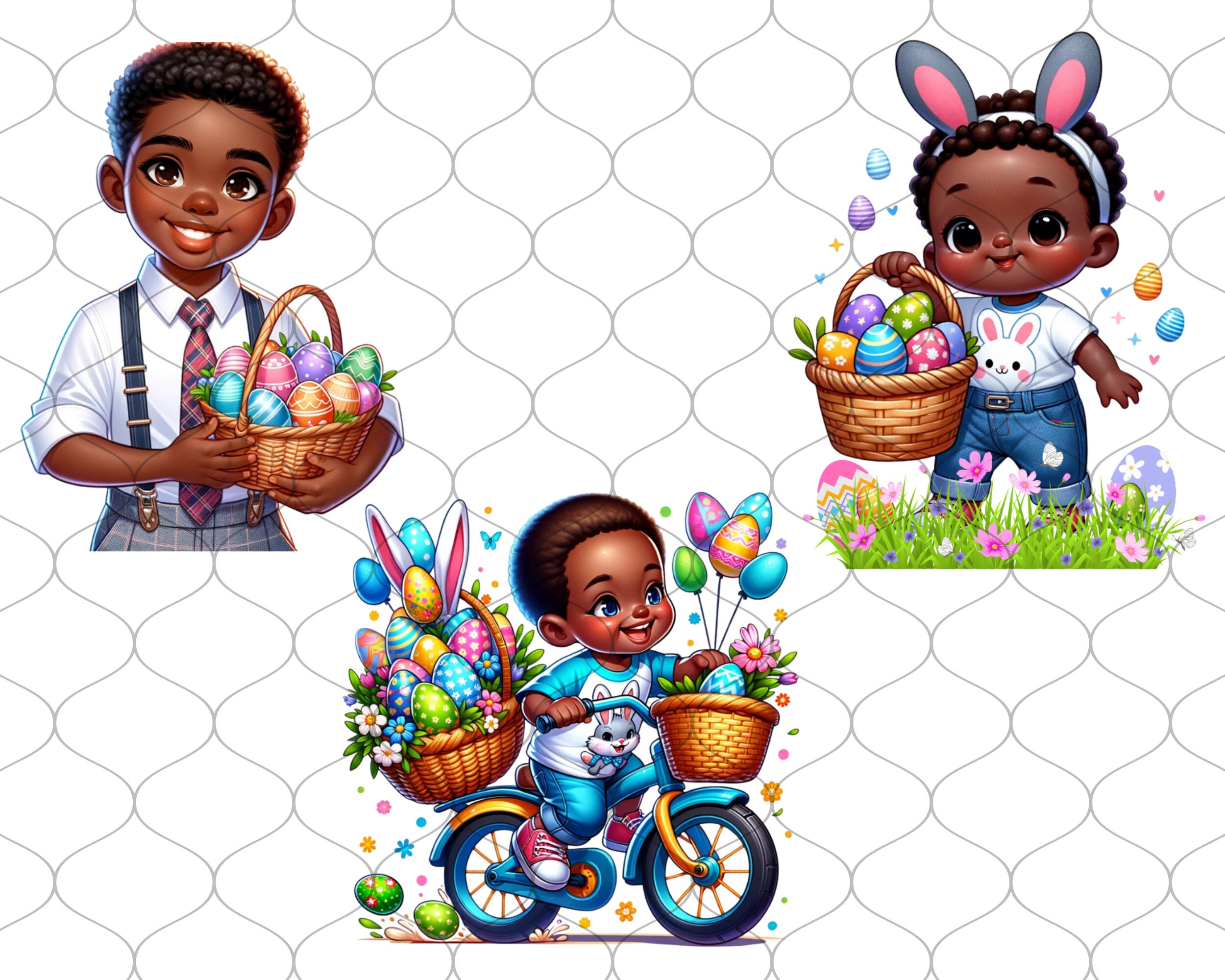 Easter Cute Black Boy Png, 30 PNG, Easter Clipart, Black Boy Clipart ...