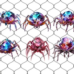 Diamond Spider, 30 PNG, Halloween Clipart, Spider Clipart, Halloween ...