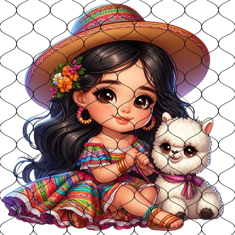 Super Cute Chibi Peruvian Baby Girl, 20 PNG, Proud Peruvian, Peruvian ...