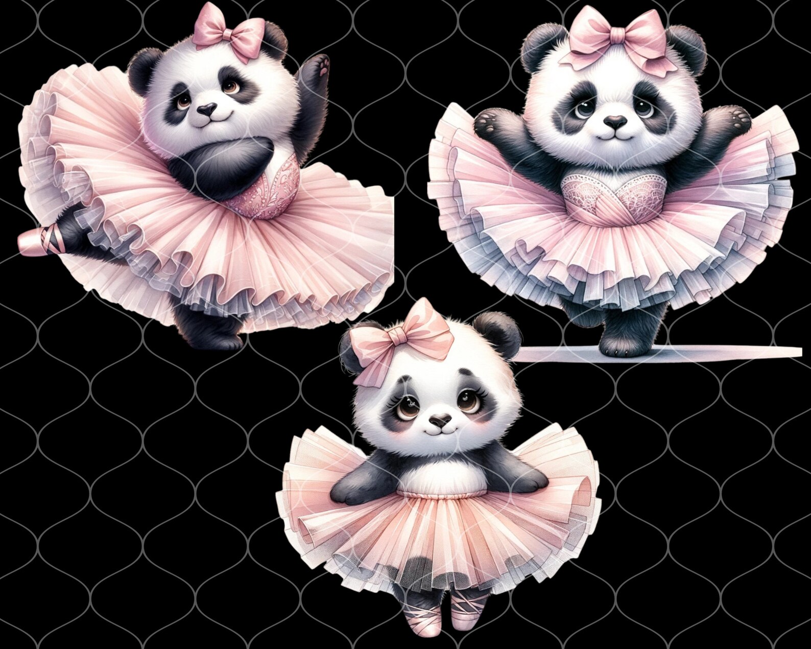 Cute Panda Ballerina, 22 PNG, Ballerina Clipart, Pink Ballerina Png ...
