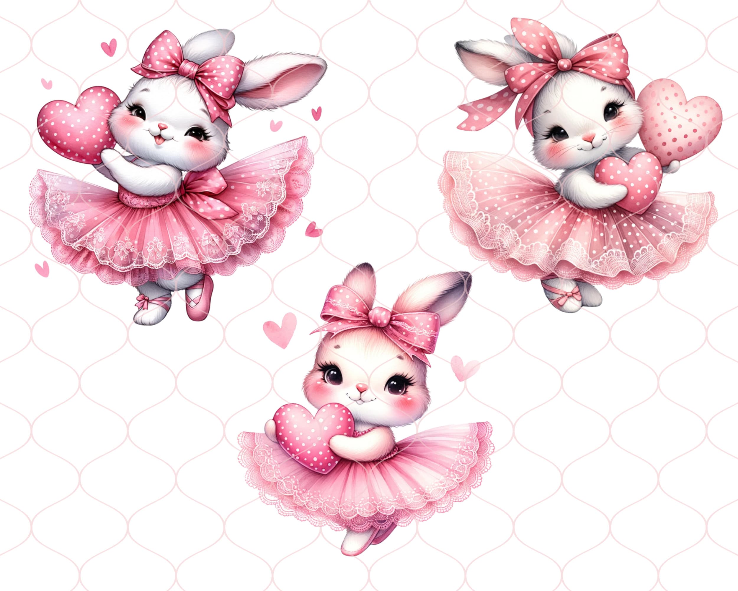 Watercolor Pink Ballerina Bunny,23 PNG, Ballerina Bunny Clipart, Baby ...