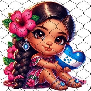 Chibi Cute Honduran Baby Girl Png, 20 Png, Honduras Girl Png, Latina ...