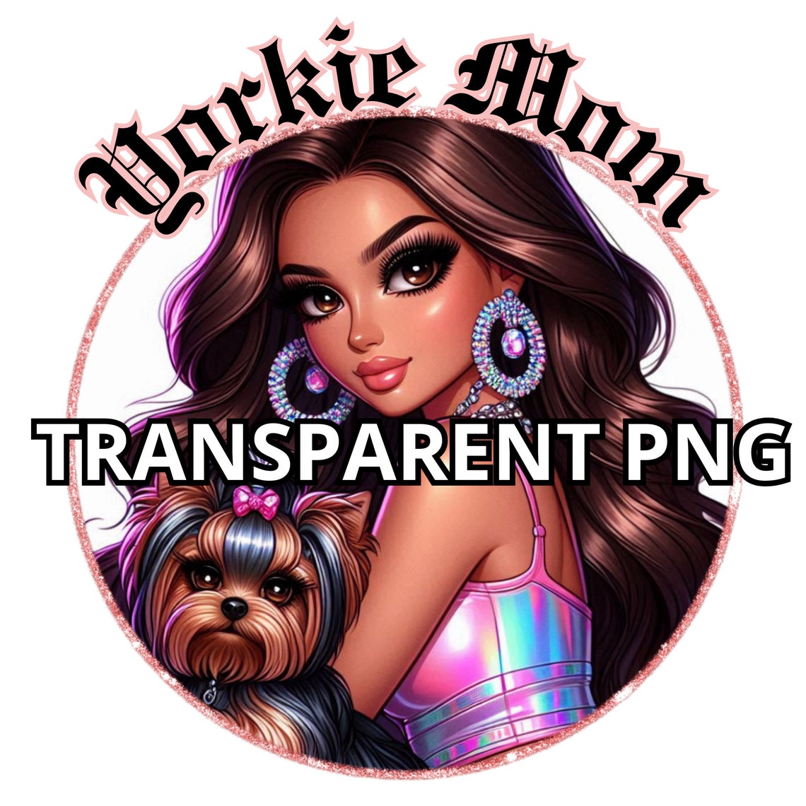 Chibi Cute Yorkie Mama Png, TRANSPARENT PNG, Yorkshire Terrier Clipart ...