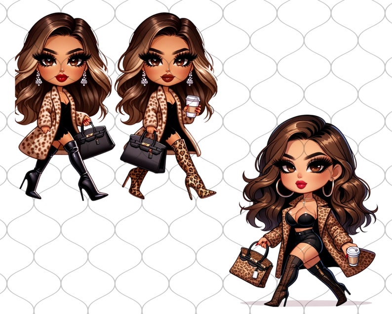 Chibi Travel Latina, 18 PNG, Chibi Style, Travel Girl Clipart, Girls ...