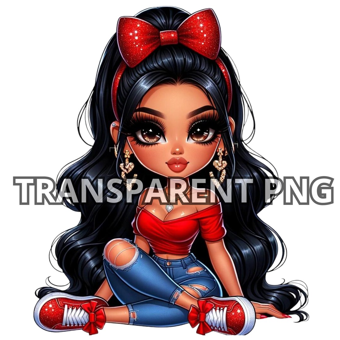 Chibi Hot Chicana Girl, TRANSPARENT PNG, Chicana Clipart, Chibi Dolls ...