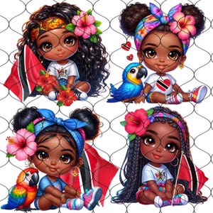 25 Chibi Cute Trinidad and Tobago Baby Girl Png, Trinidadian Girl Png ...