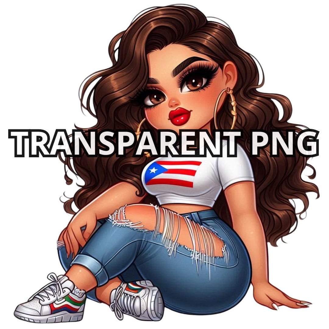 Curvy Boricua Png, Curvy Latina Png, Plus Size Puerto Rican Girl Png ...