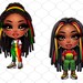 Chibi Rasta Beauty, 20 PNG, Curvy Chibi African American Woman,hot ...