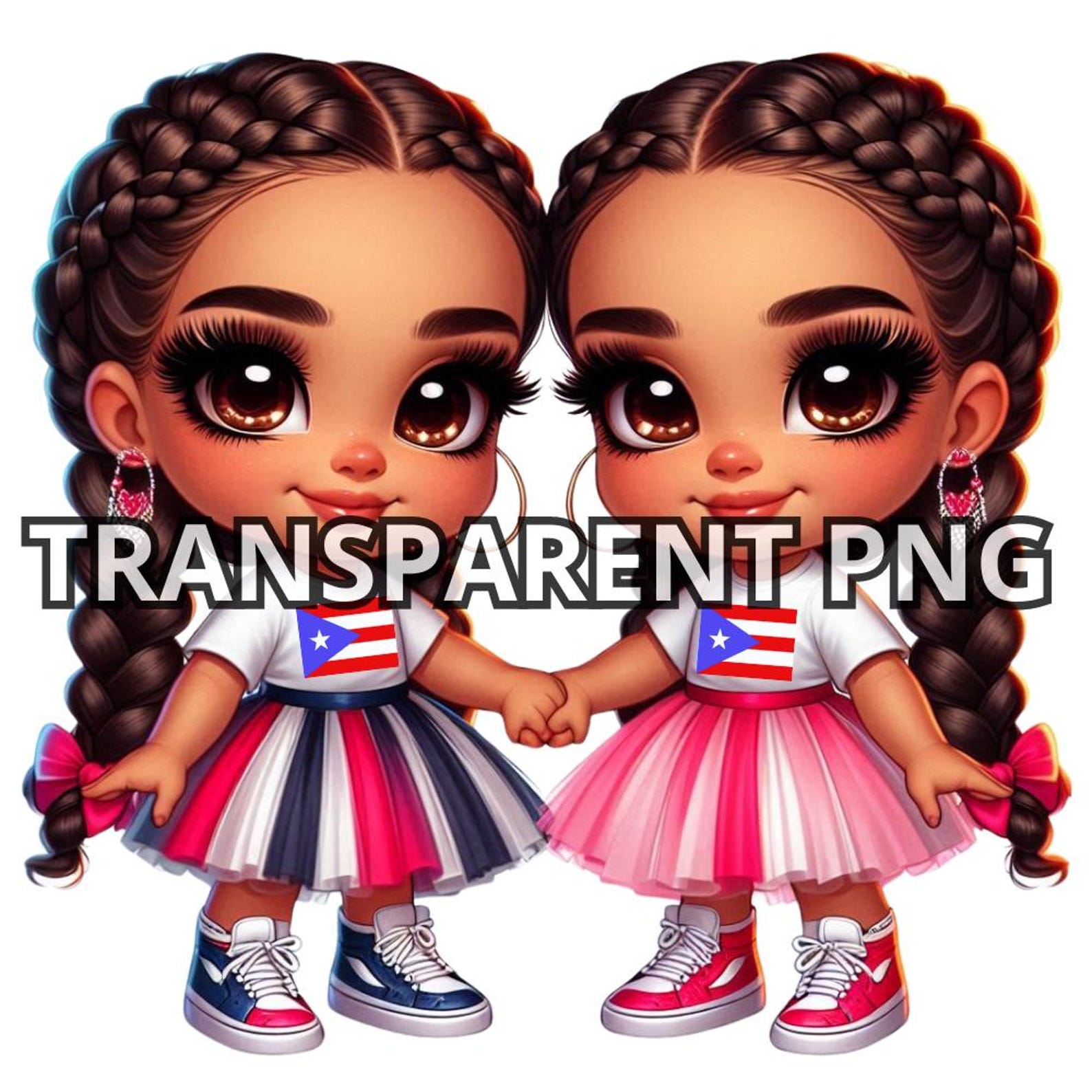 Chibi Cute Puerto Rican Baby Girls, Puerto Rican Besties, Puerto Rican ...