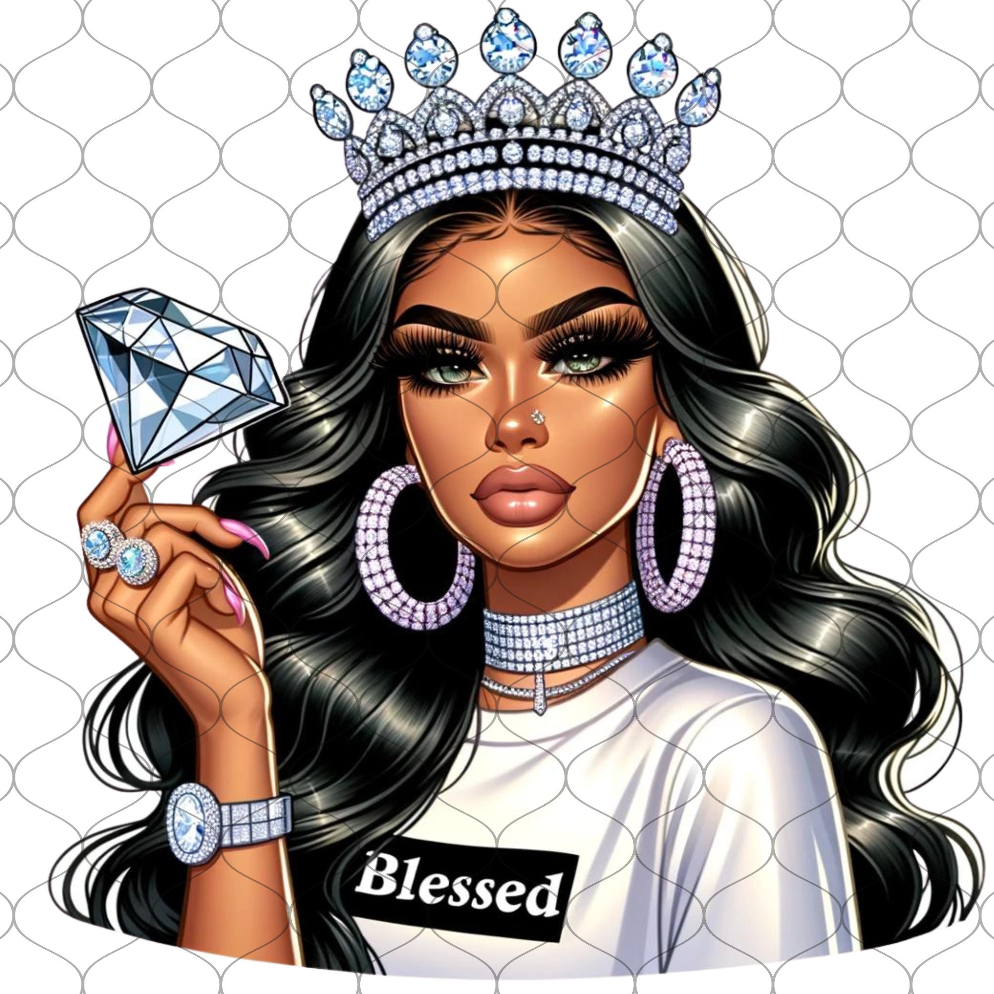 Blessed Queen Png, 15 TRANSPARENT PNG, Chicano Woman Png, Latina Woman ...