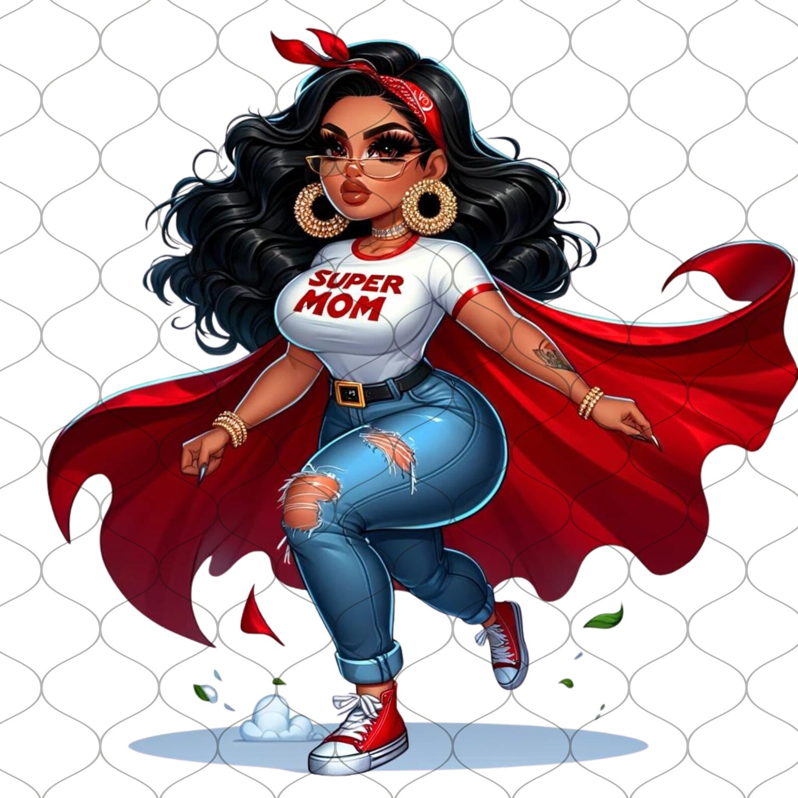 Chibi Super Mom Png, 12 Png, Chicano Woman Png, Latina Woman Png ...