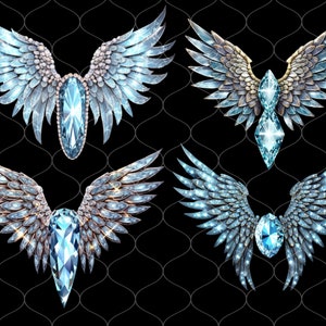 Diamond Wings, 24 PNG, Angel Wings Clipart, Wings Clipart, Heaven ...