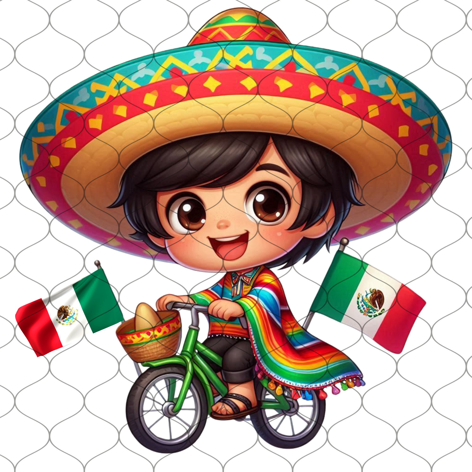 Super Cute Chibi Mexican Boy Clipart, 20 PNG, Mexico Cliparts, Latino ...