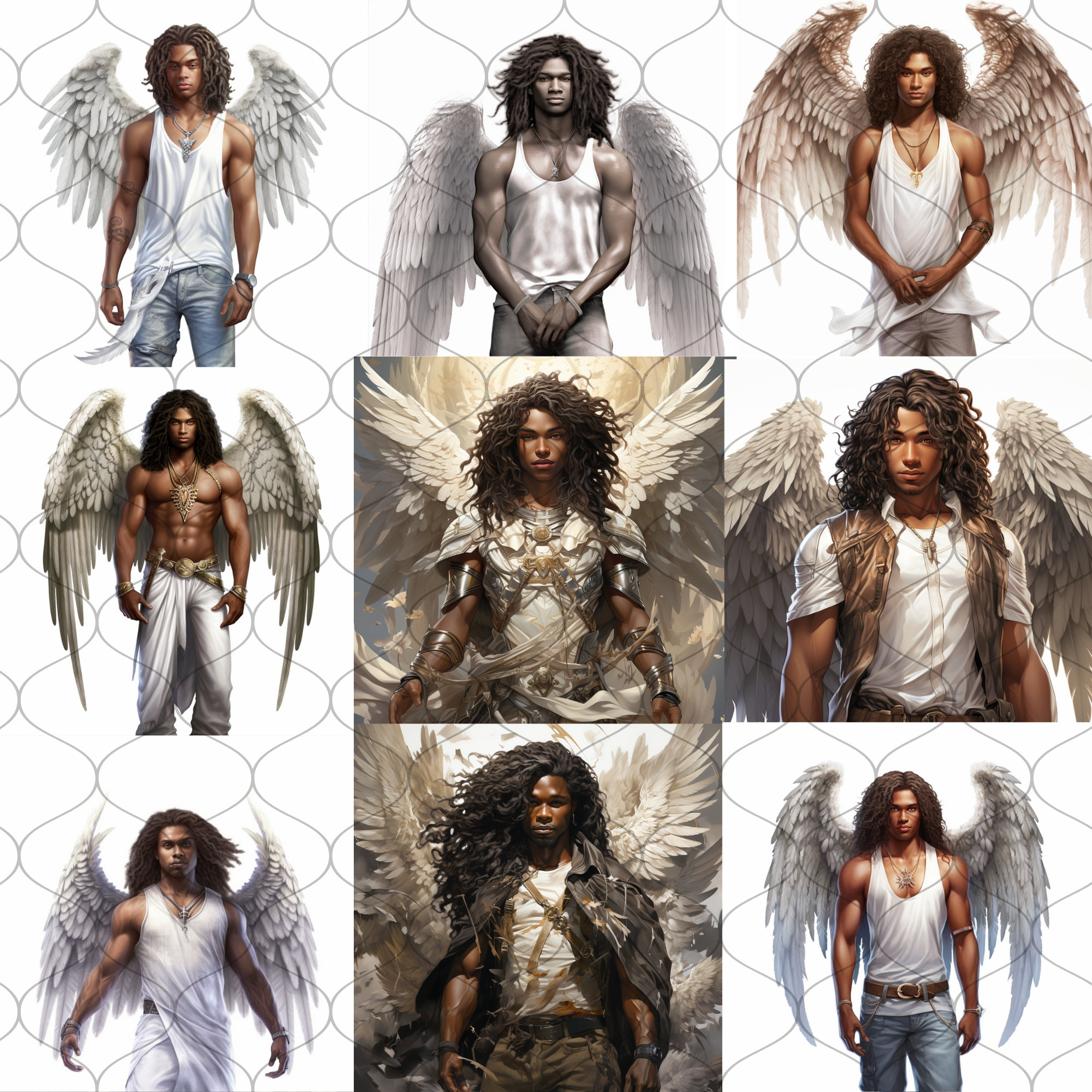 30 Black Male Angel, JPG, Black Angel, Christian Art, Religious Art ...