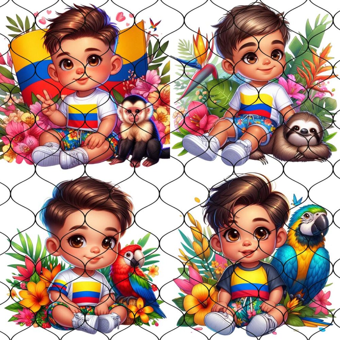 35 Chibi Cute Colombian Baby Boy Png, Colombian Boy Png, Proud ...
