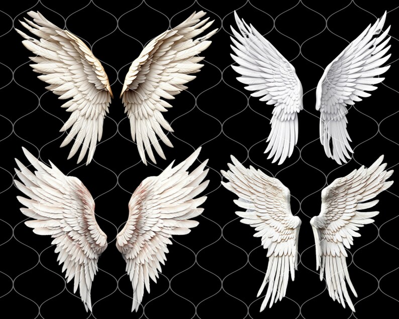 White Wings, 24 PNG, Angel Wings Clipart, Wings Clipart, Heaven Clipart ...