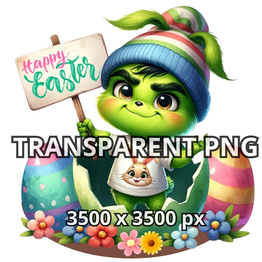 Baby Grinch Png, TRANSPARENT PNG, Easter Grinch Png, Easter Grinch ...