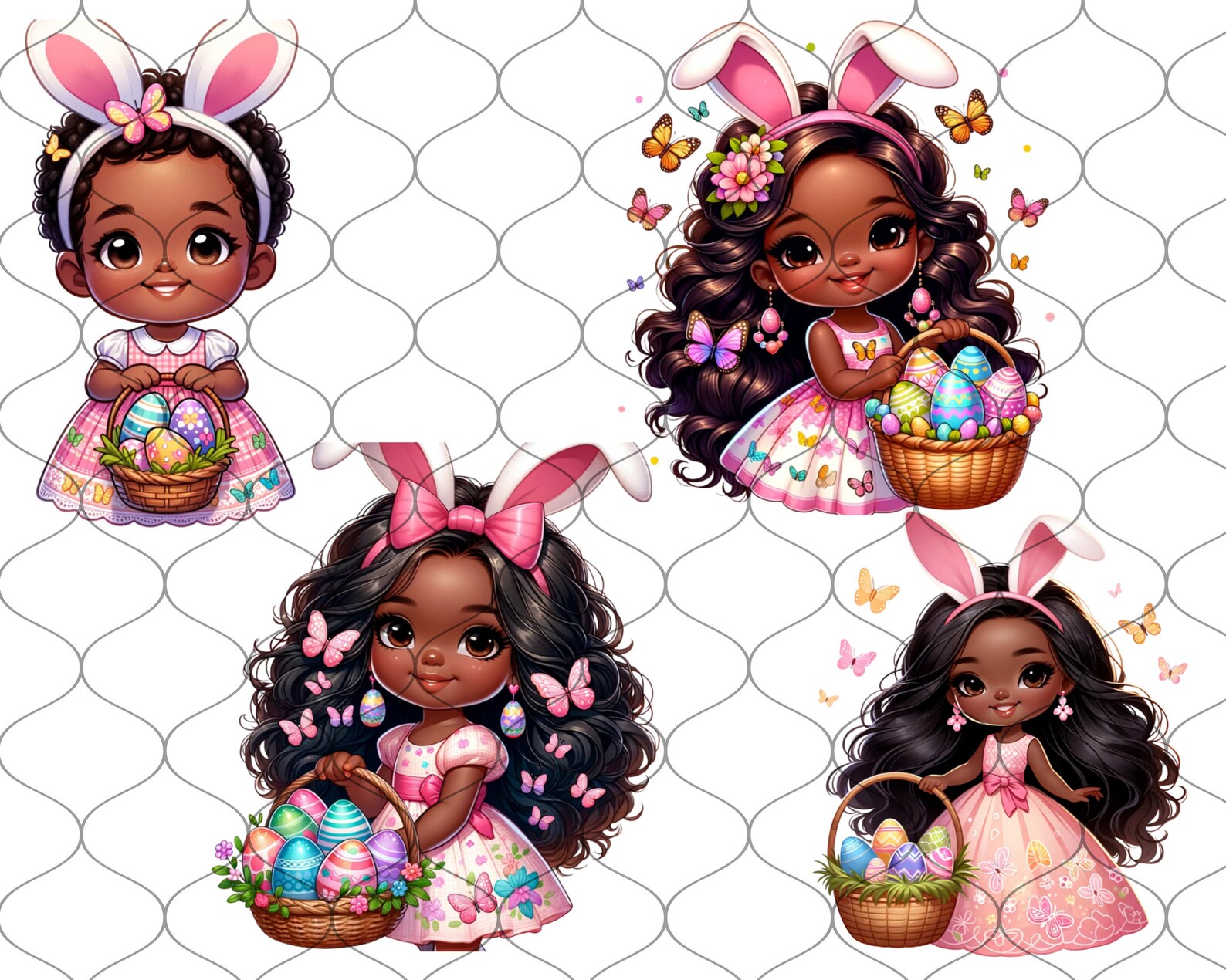 Easter Cute Black Girl Png, 26 PNG, Easter Clipart, Black Girl Clipart ...