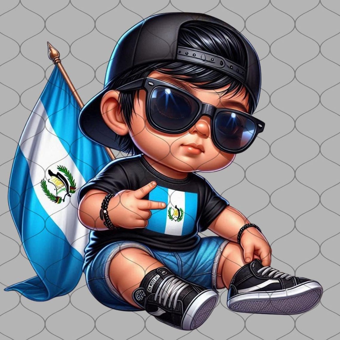 Chibi Cute Guatemalan Baby Boy Clipart, TRANSPARENT PNG, Guatemalan Boy ...